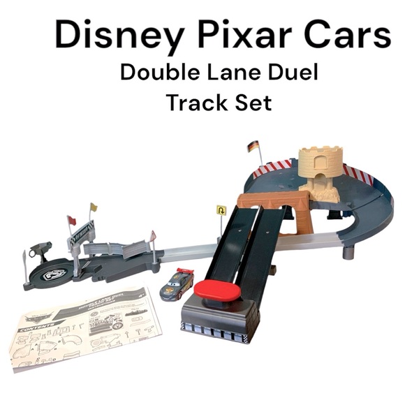 Disney | Toys | Disney Pixar Cars Double Lane Duel Track Set Carbon ...